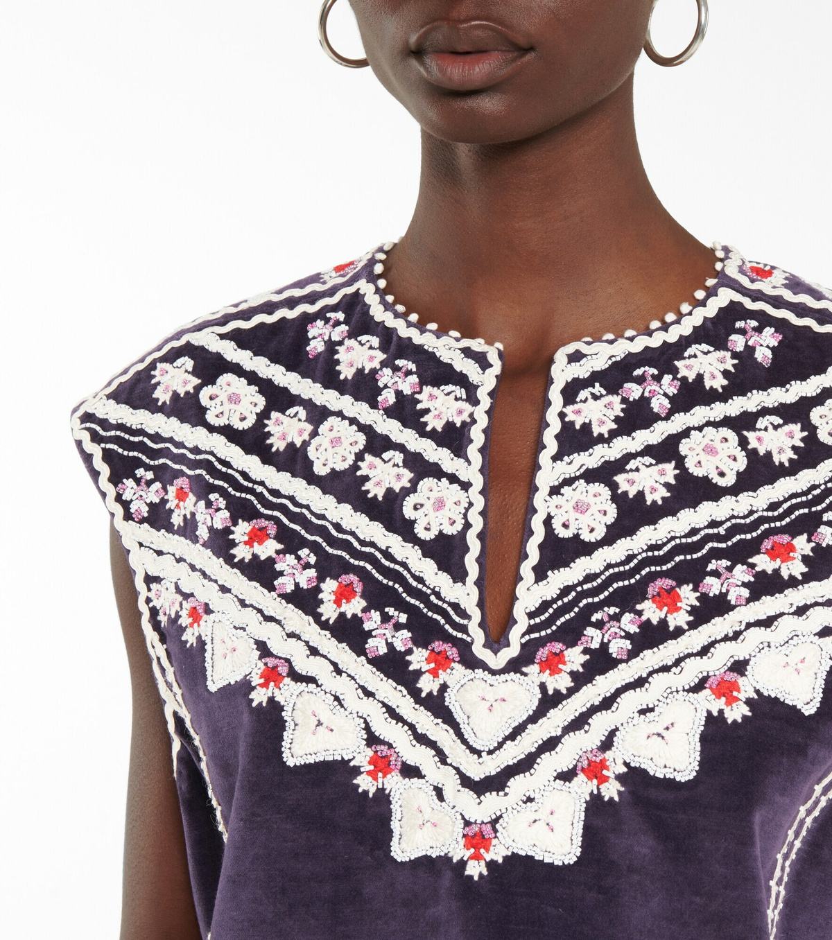 Isabel Marant - Camena embroidered velvet top Isabel Marant