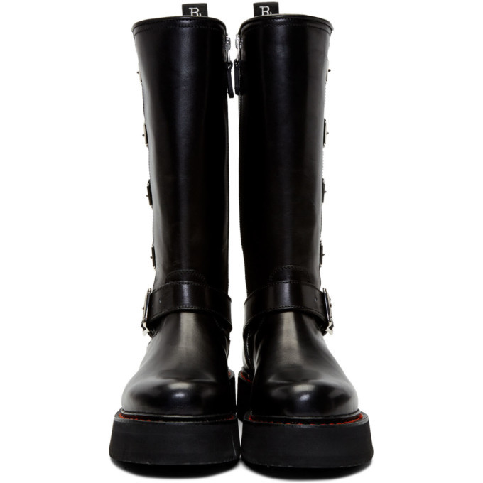 R13 Black High Moto Boots R13