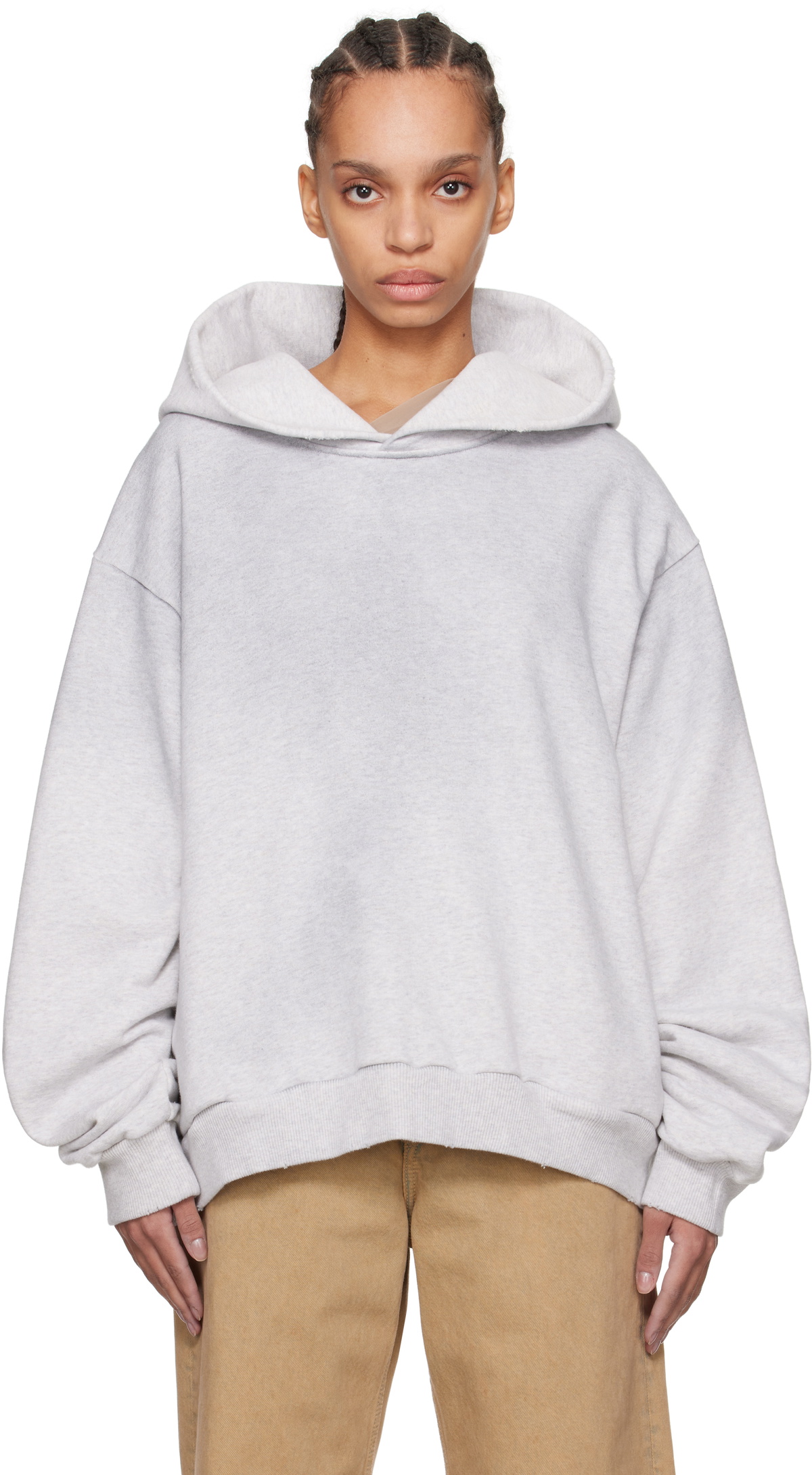 Acne Studios Gray Logo Hoodie Acne Studios