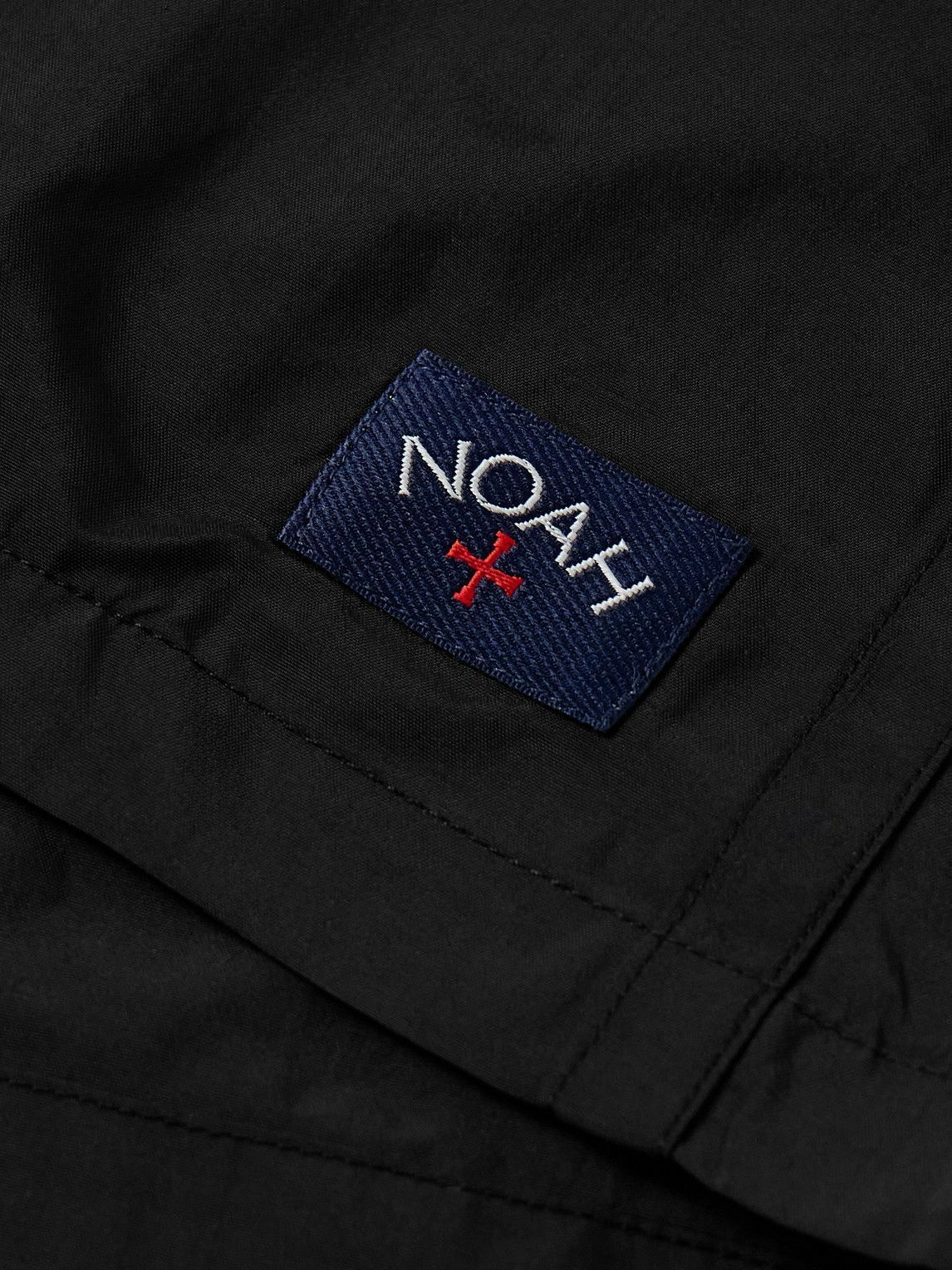 Noah - Straight-Leg Mid-Length Logo-Appliquéd Swim Shorts - Black Noah NYC