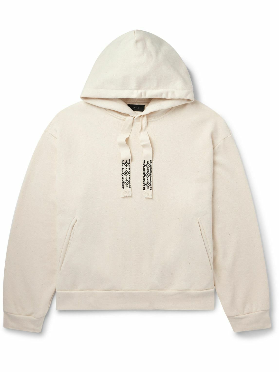 Alanui - Akasha Embroidered Cotton-Jersey Hoodie - Neutrals Alanui