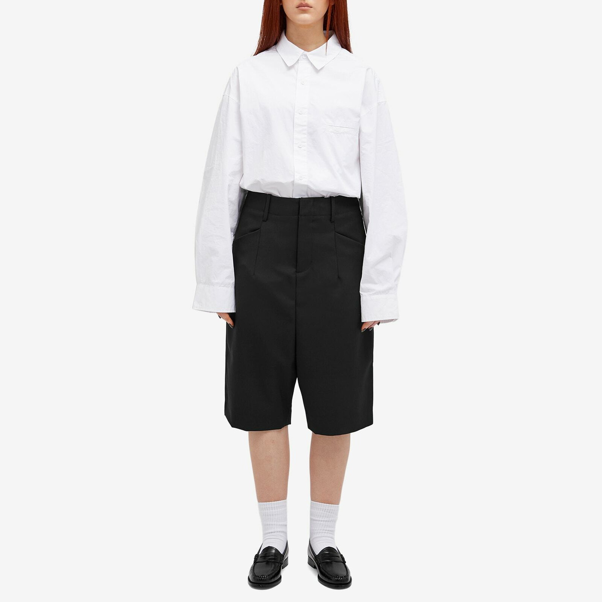 Entire Studios Women's Rumy Shorts in Black Wool Entire Studios