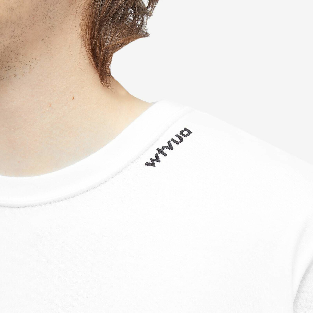 WTAPS Men's 9 WTVUA Collar Logo T-Shirt in White WTAPS