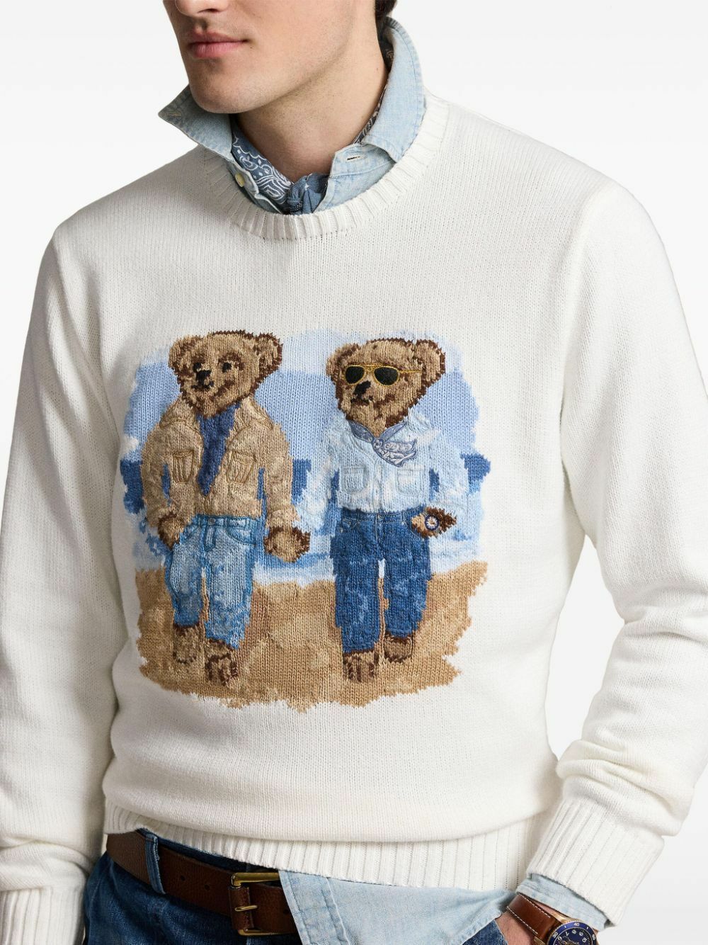 Polo Ralph Lauren White The Ralph & Ricky Bear Cotton Jumper Polo Ralph ...