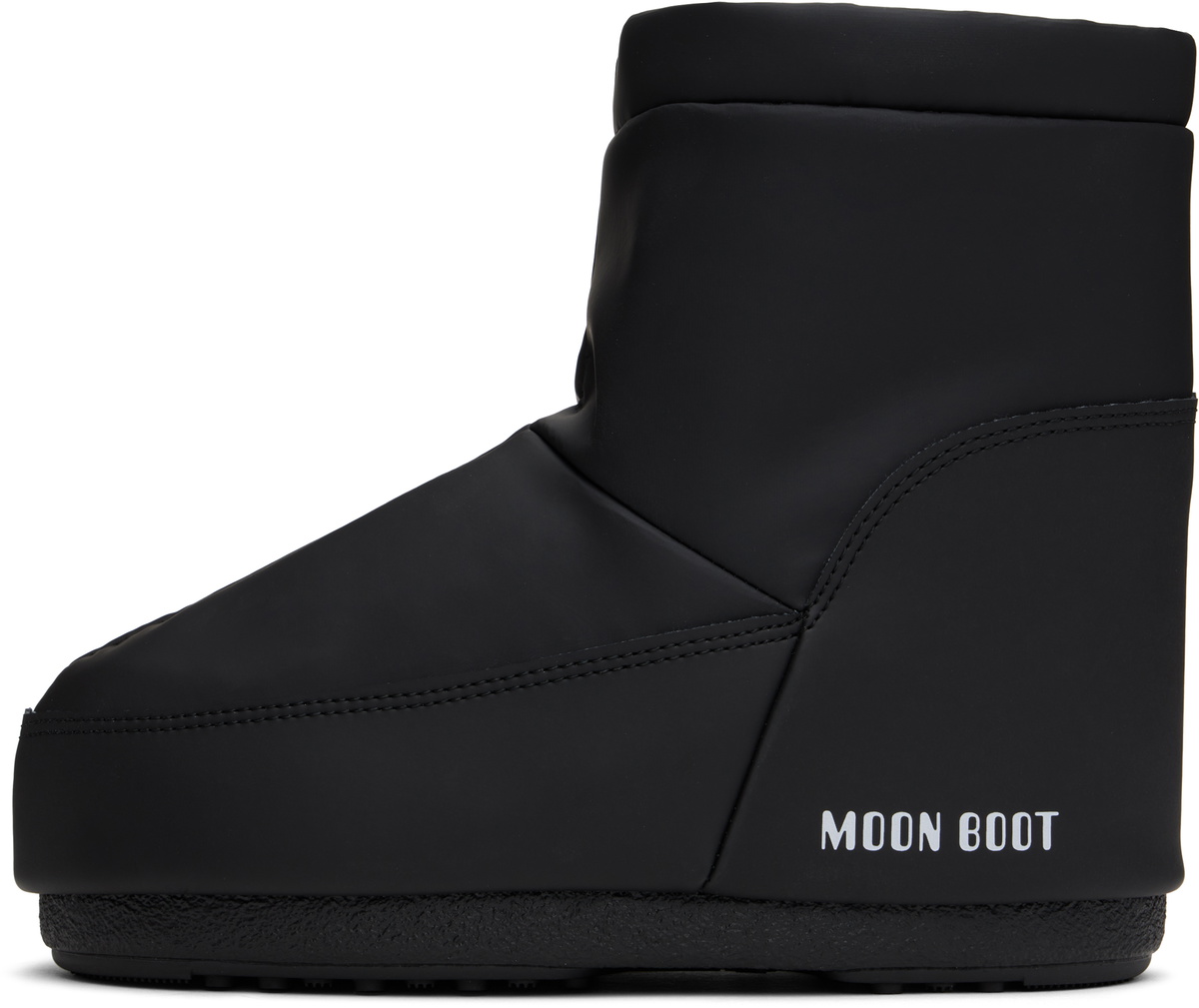 Moon Boot Black Icon Low Rubber Boots Moon Boot