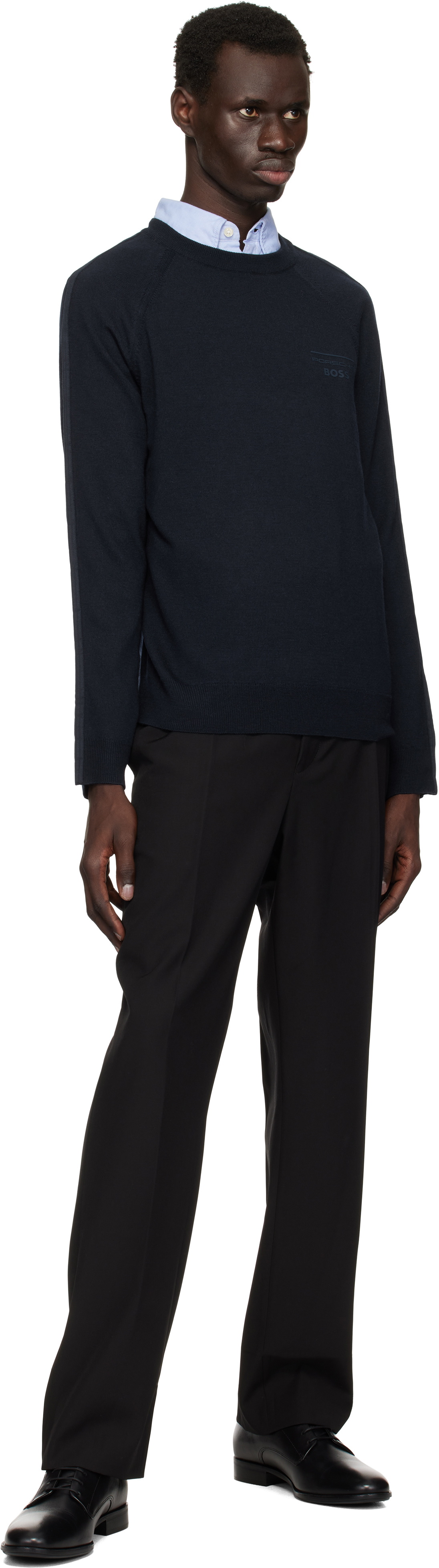 BOSS Navy Porsche Edition Logo Sweater BOSS