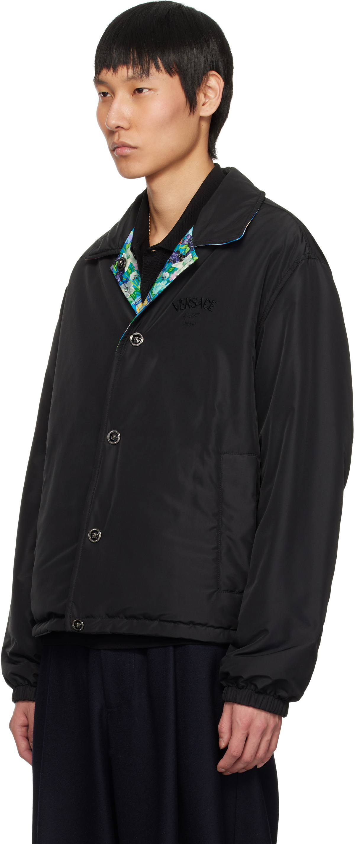 Versace Multicolor 'Versace Gallery' Reversible Blouson Jacket Versace