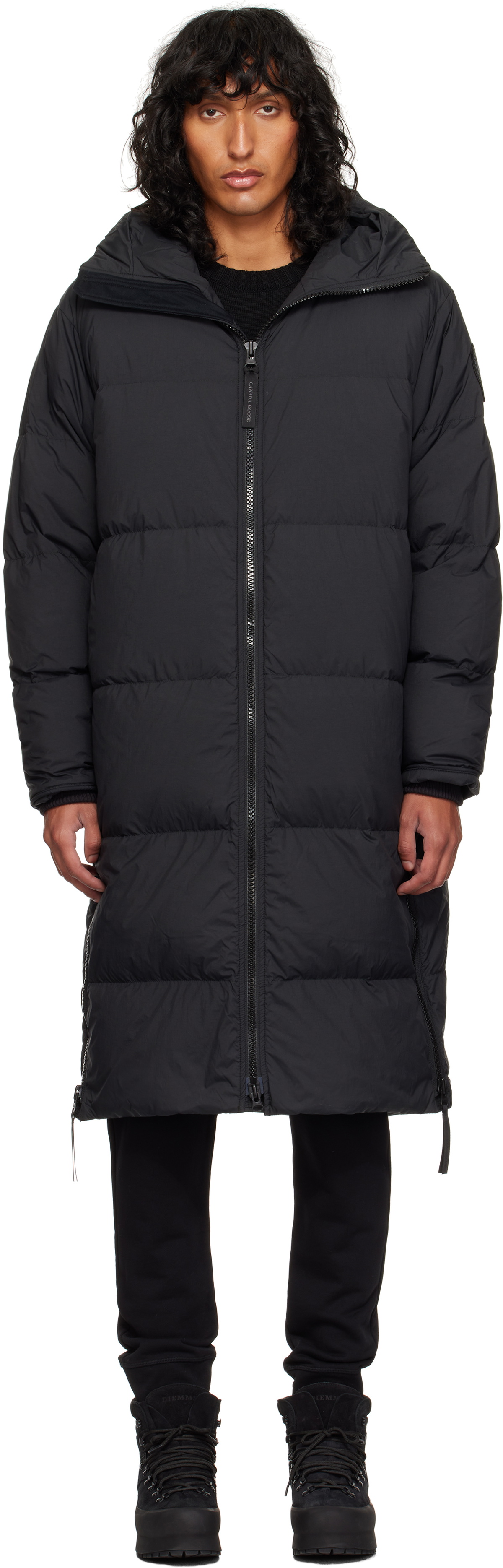 Canada Goose Black 'Black Label' Lawrence Long Puffer Down Coat Canada ...