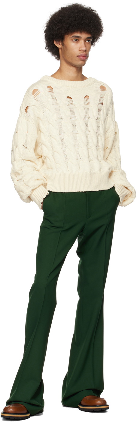 EGONlab SSENSE Exclusive Green Mega Flared Trousers EGONlab