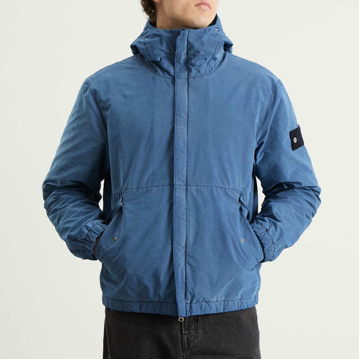 Stone Island Men's David Light Indigo-TC Jacket in Indigo Stone Island