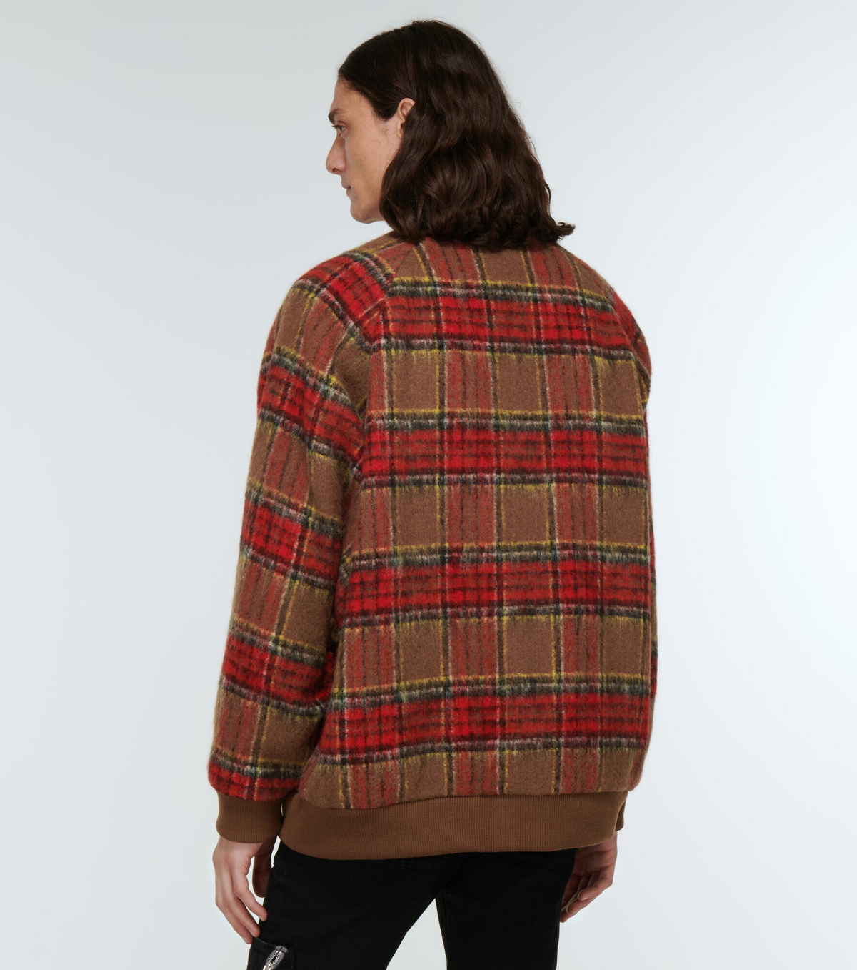 Undercover - Checked wool-blend flannel sweater Undercover