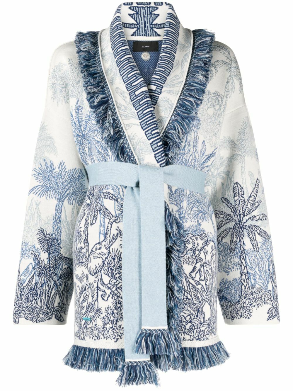 ALANUI - Jungle Toile De Jouy Wool Blend Cardigan Alanui