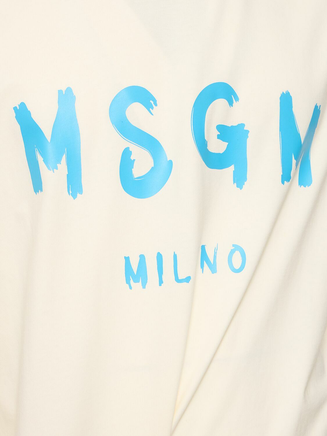 MSGM - Logo Print Cotton Jersey T-shirt MSGM