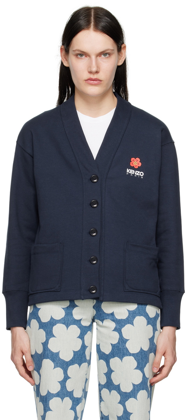 Kenzo Navy Kenzo Paris Boke Flower Cardigan Kenzo