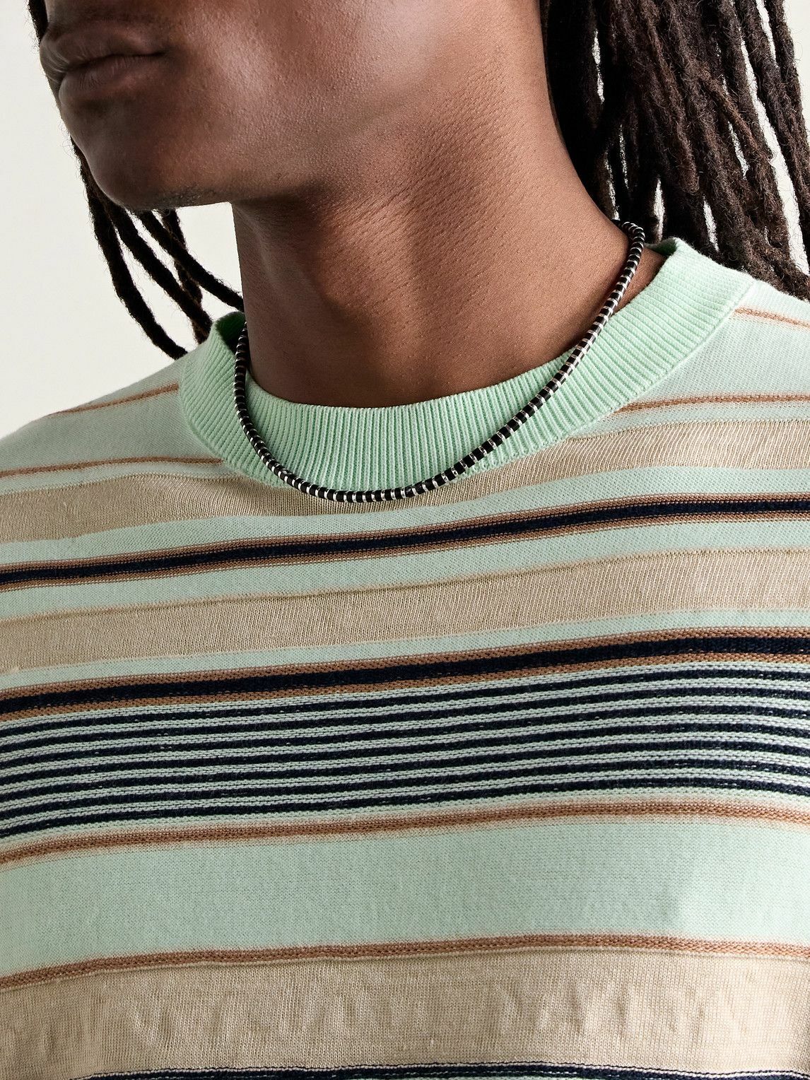 Mikia - Silver and Hematite Beaded Necklace Mikia