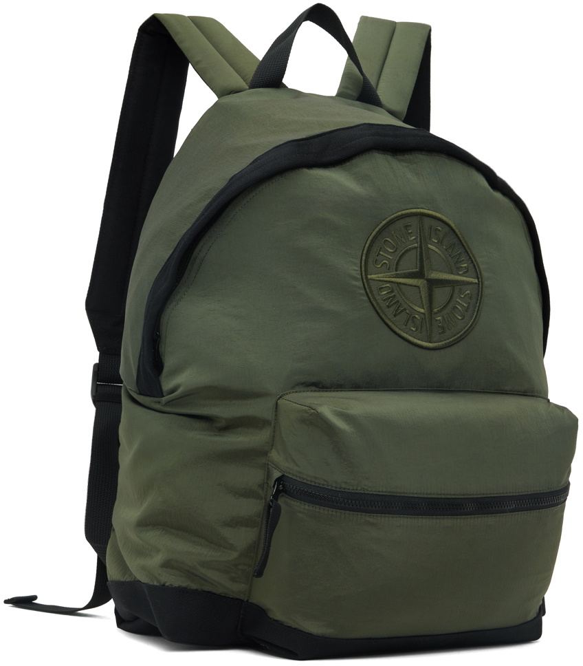 Stone Island Green Nylon Metal Backpack Stone Island
