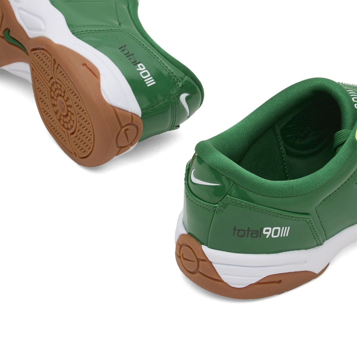 Nike Women's T90 Patent W Sneaker in Green/White/Brown Nike