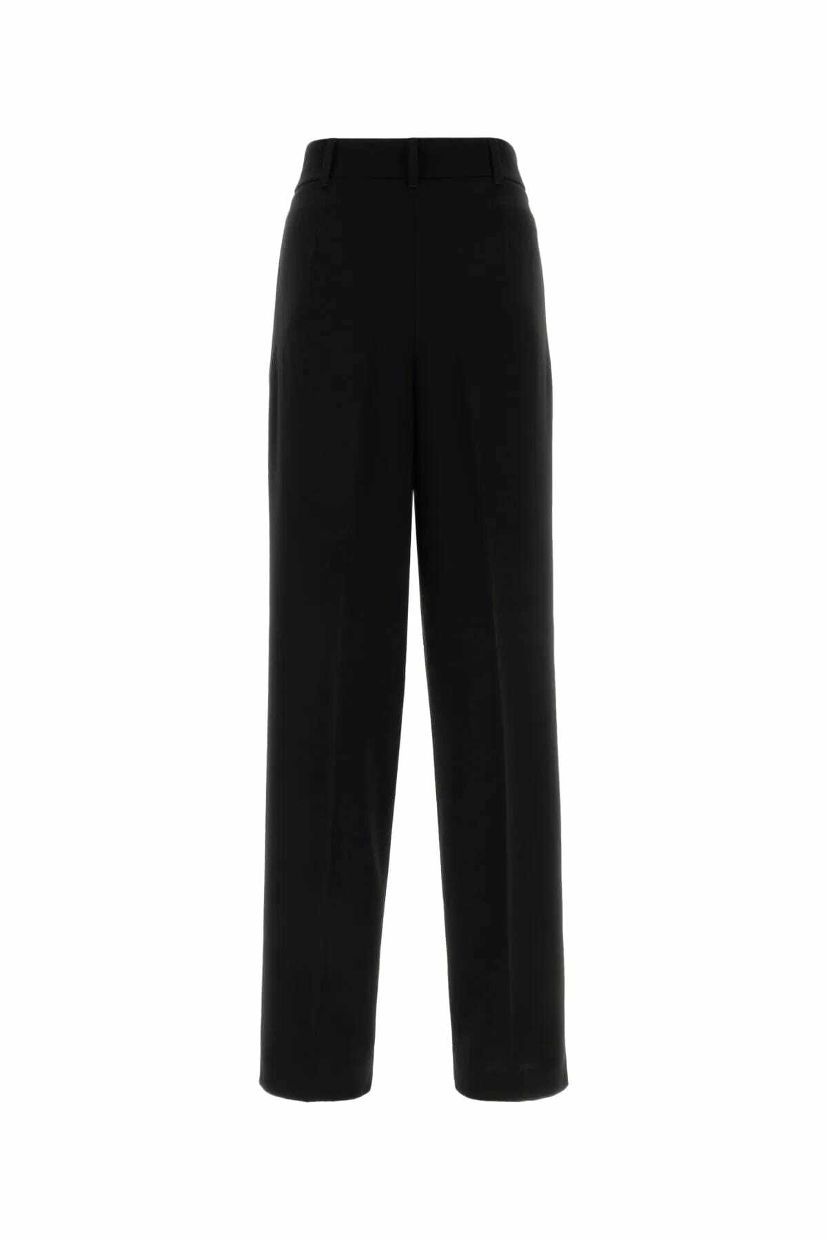 Max Mara Studio Black Cady Latina Wide-leg Pant Max Mara