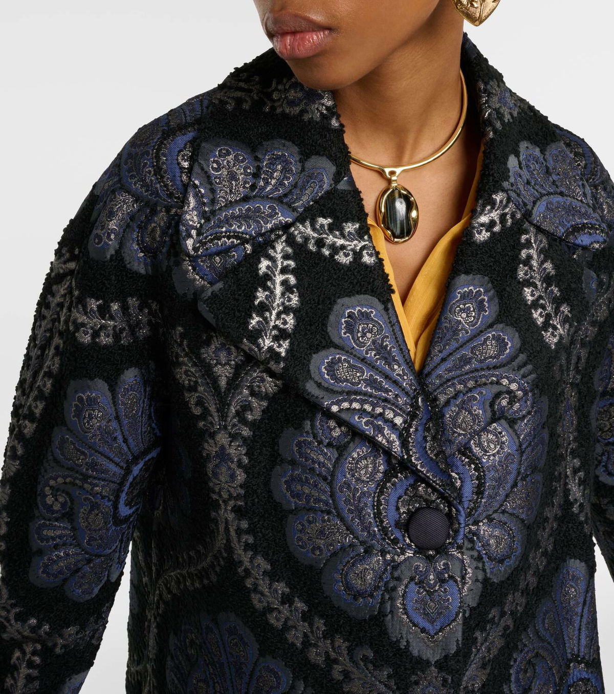 Etro Paisley jacquard bouclé coat Etro