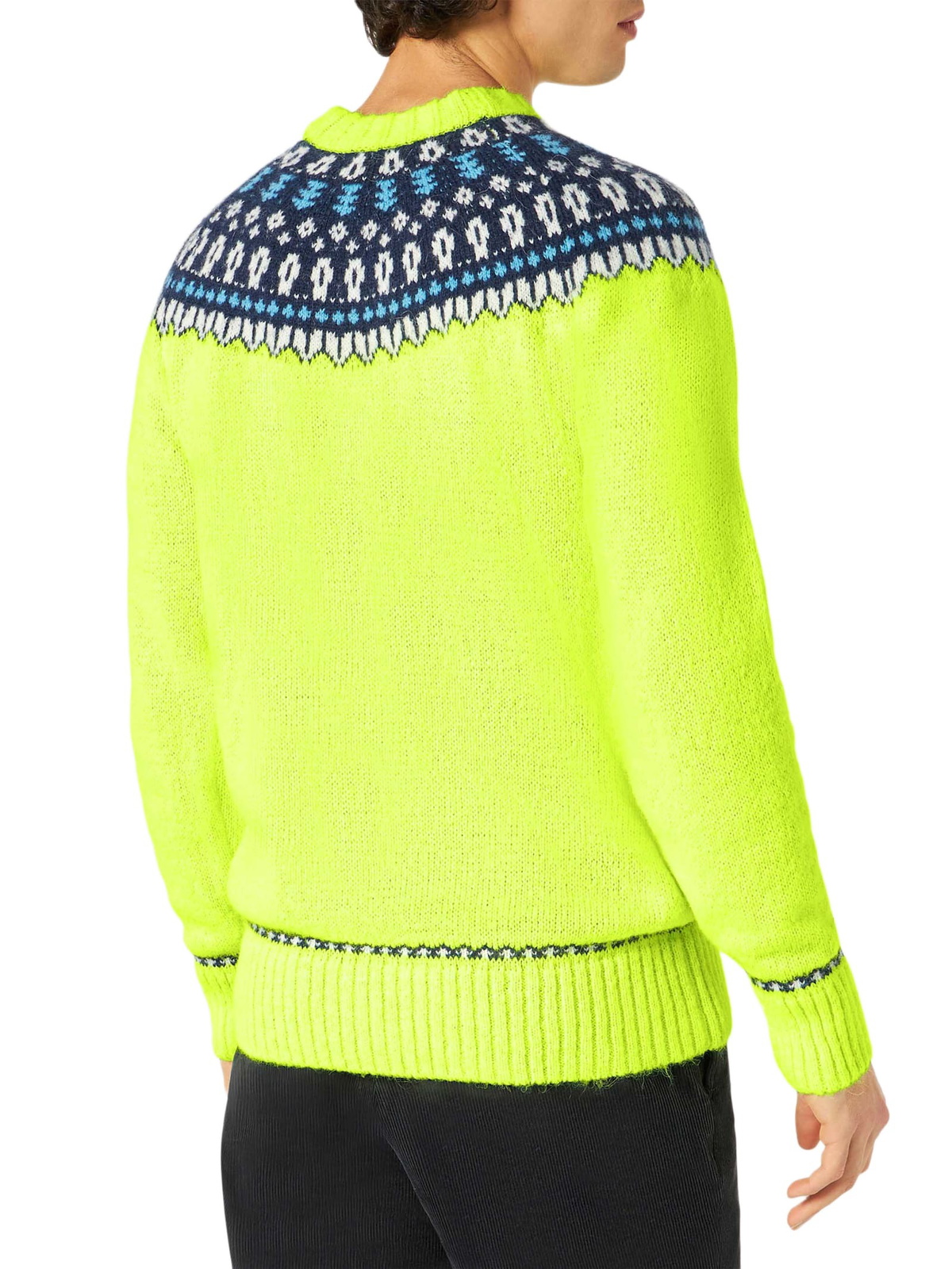 MC2 Saint Barth Man Brushed Sweater With Icelandic Jacquard MC2 Saint Barth