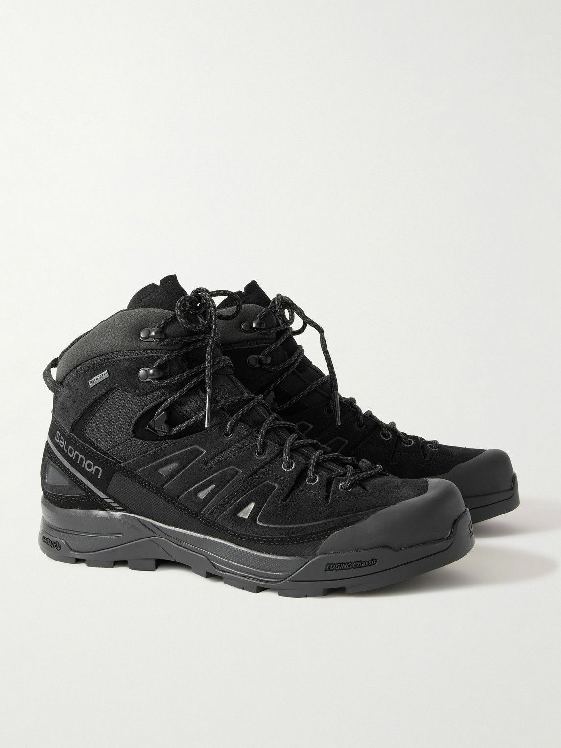 Salomon - X-ALP LTR Mesh and Suede Sneakers - Black Salomon
