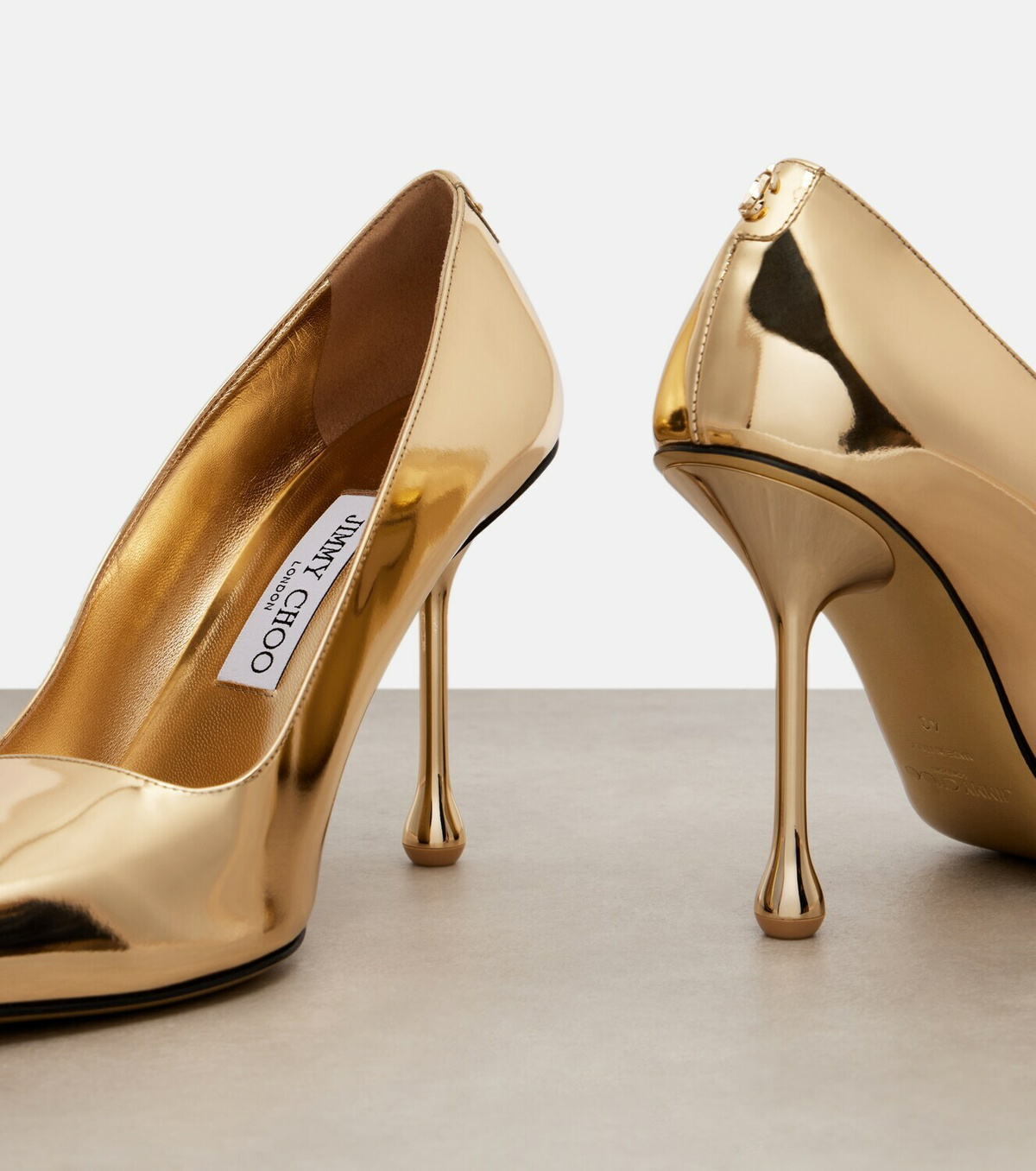 Jimmy Choo Ixia 95 mirrored leather pumps Jimmy Choo