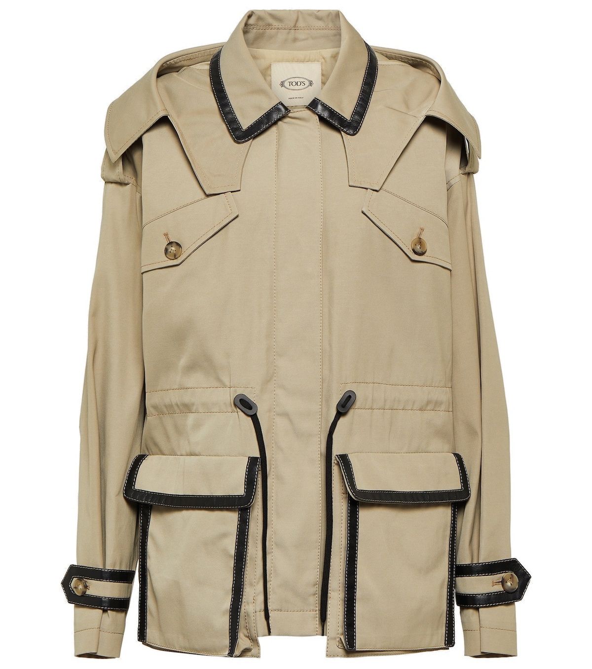 Tod's Leather-trimmed jacket Tod's