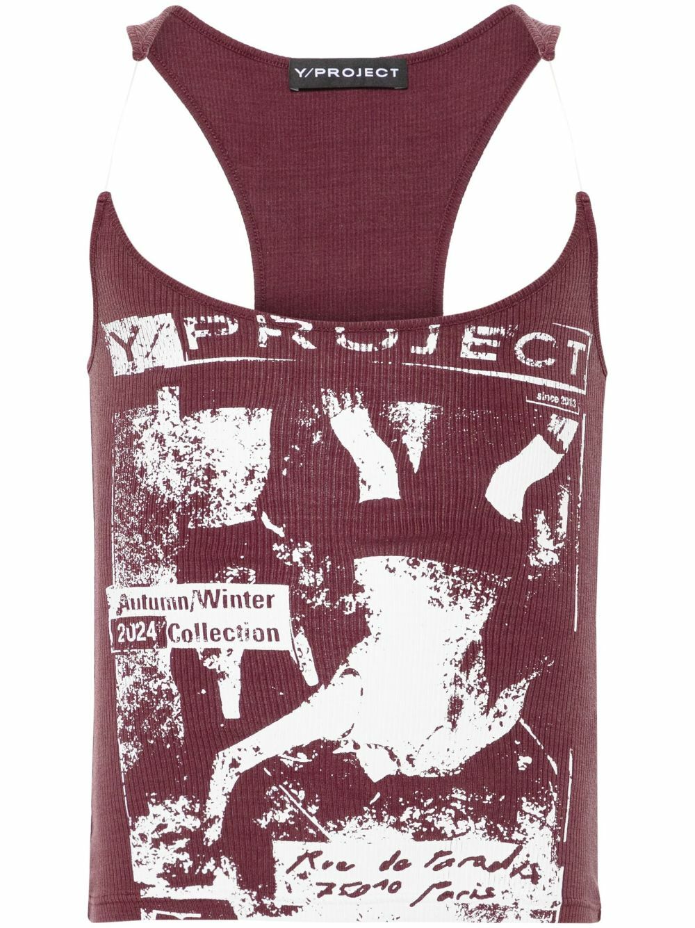 Y/Project Printed Invisible Strap Tank Top Y/Project