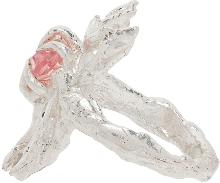 Harlot Hands SSENSE Exclusive Pink Butterfly Ring Harlot Hands
