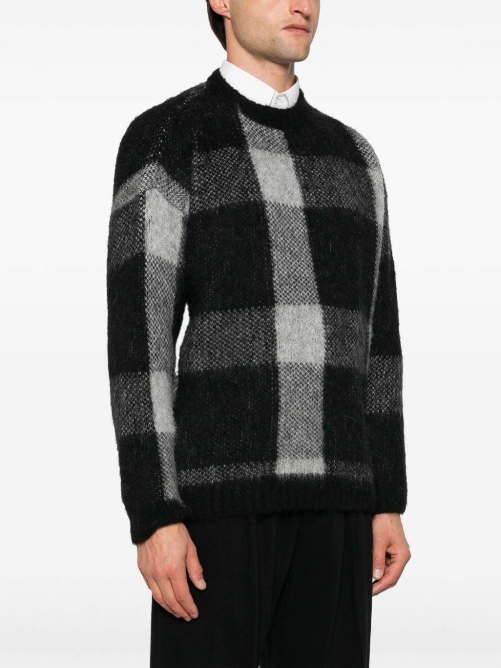 EMPORIO ARMANI - Wool Blend Checked Jumper Emporio Armani