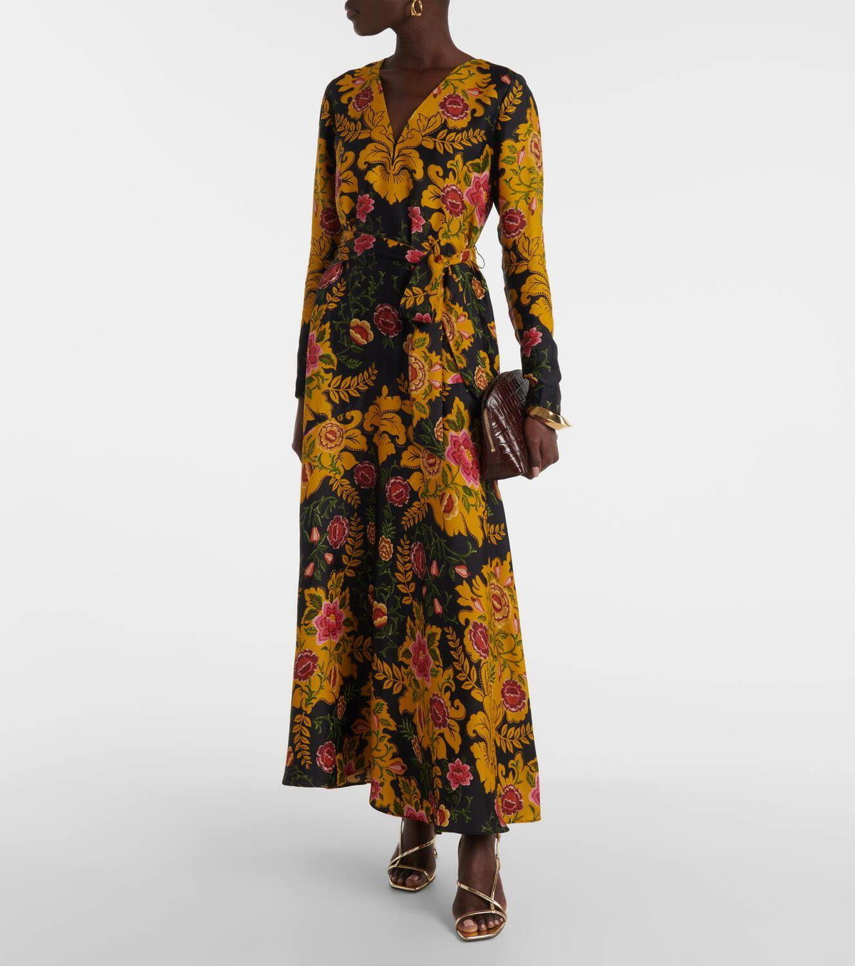 Farm Rio Arabesque Floral Black maxi dress Farm Rio