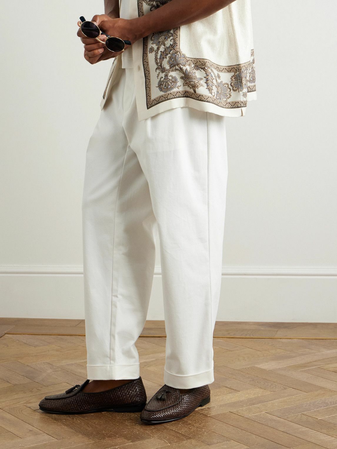 Rubinacci - Marphy Woven Leather Tasselled Loafers - Brown Rubinacci