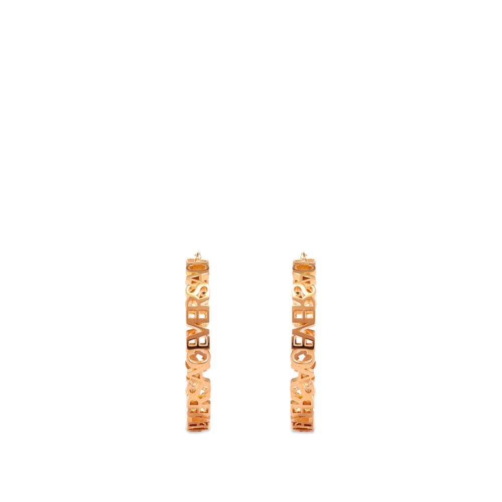 Versace Logo Hoop Earrings Versace