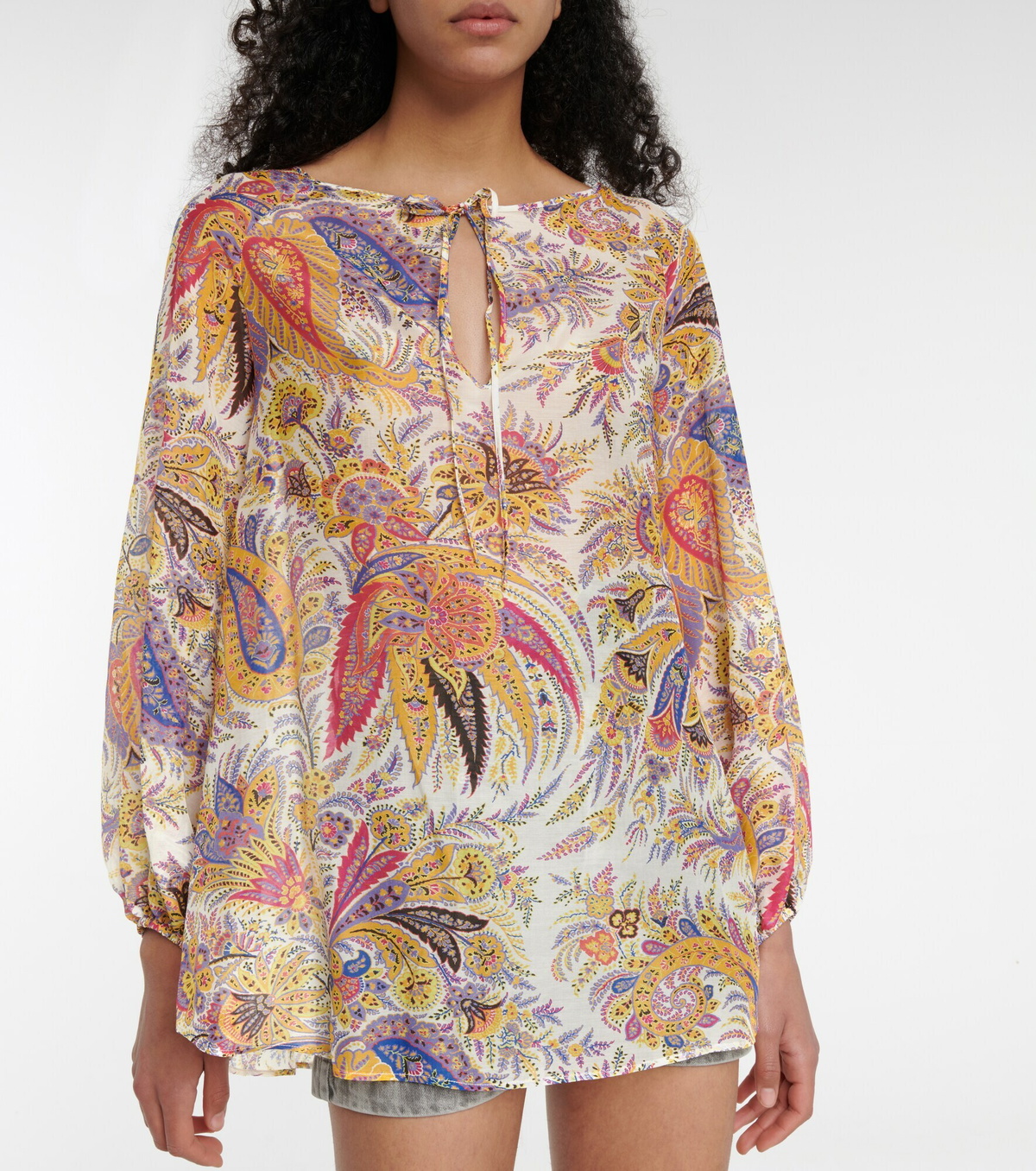 Etro - Printed cotton and silk blouse Etro