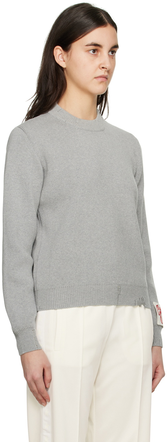 Golden Goose Gray Distressed Sweater Golden Goose Deluxe Brand