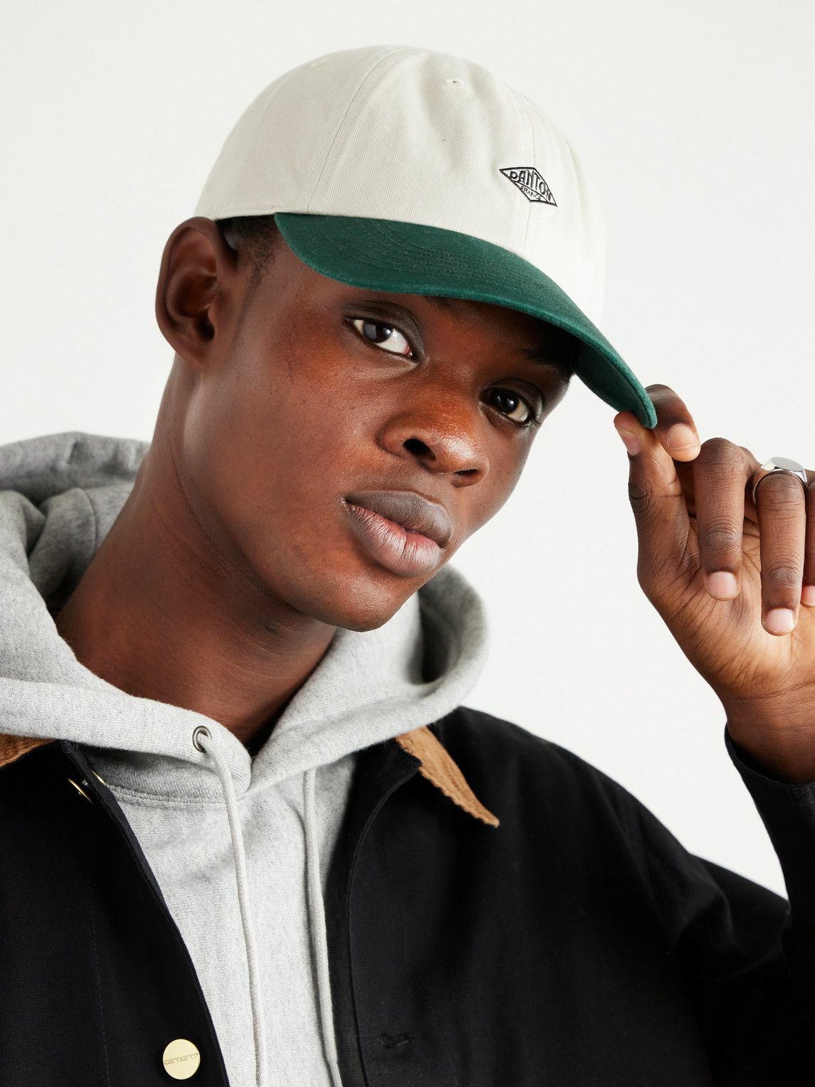 Danton - Logo-Embroidered Two-Tone Cotton-Twill Cap Danton