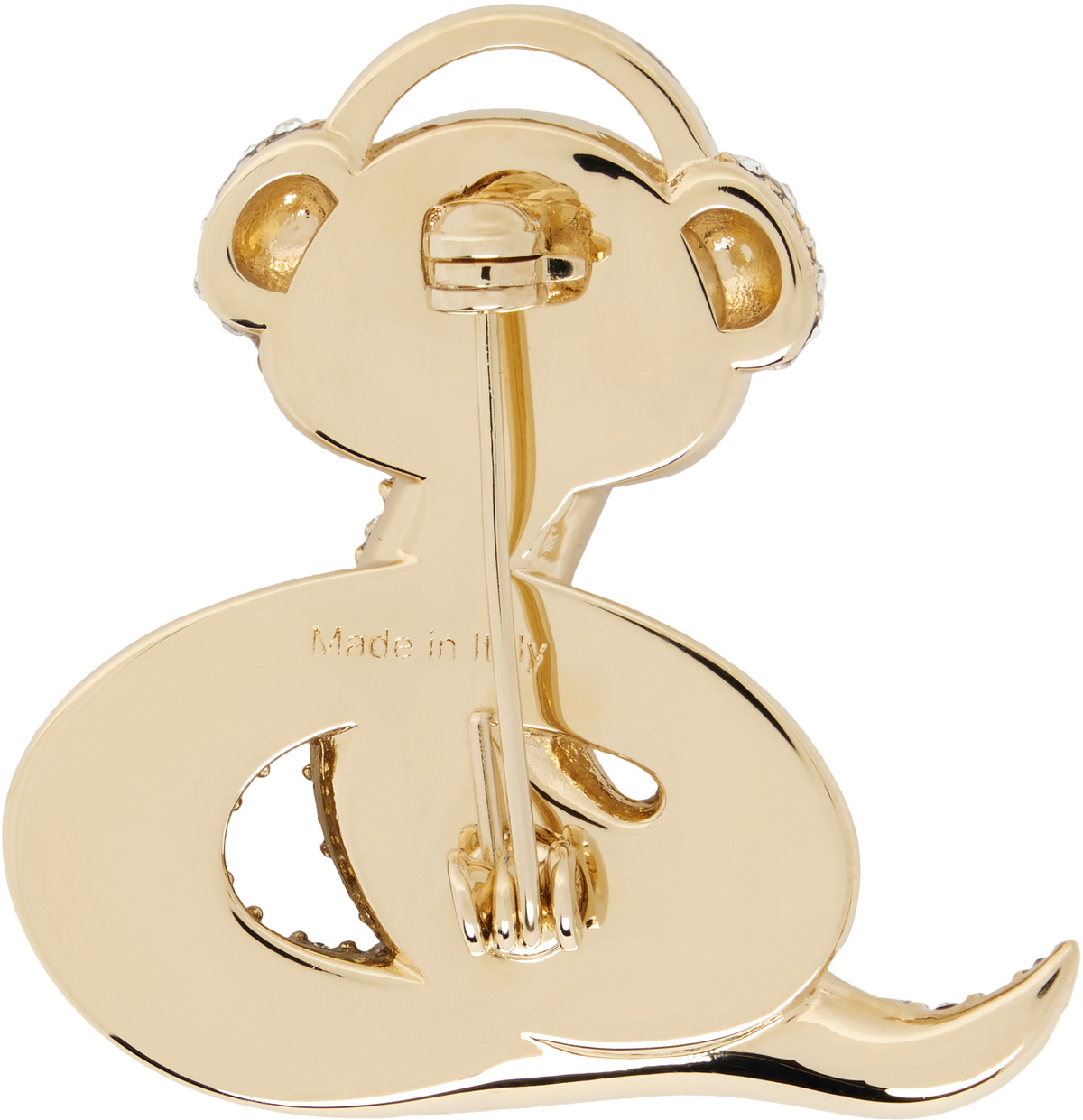 Max Mara Gold CNY Brooch Max Mara