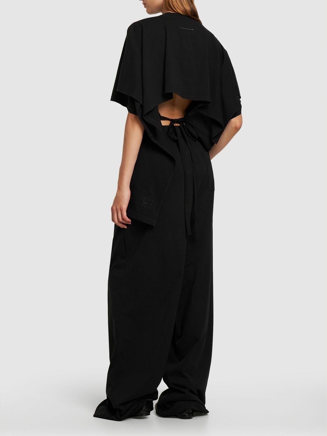 MM6 MAISON MARGIELA - Open Back Cotton T-shirt MM6 Maison Margiela