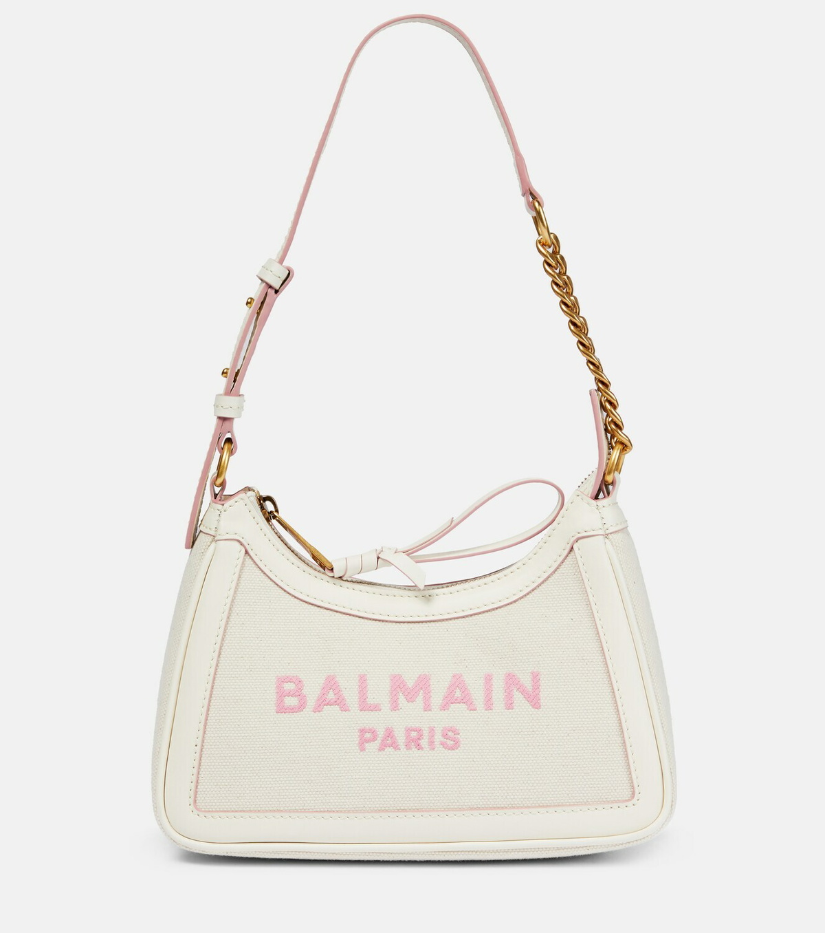 Balmain - Small logo canvas shoulder bag Balmain