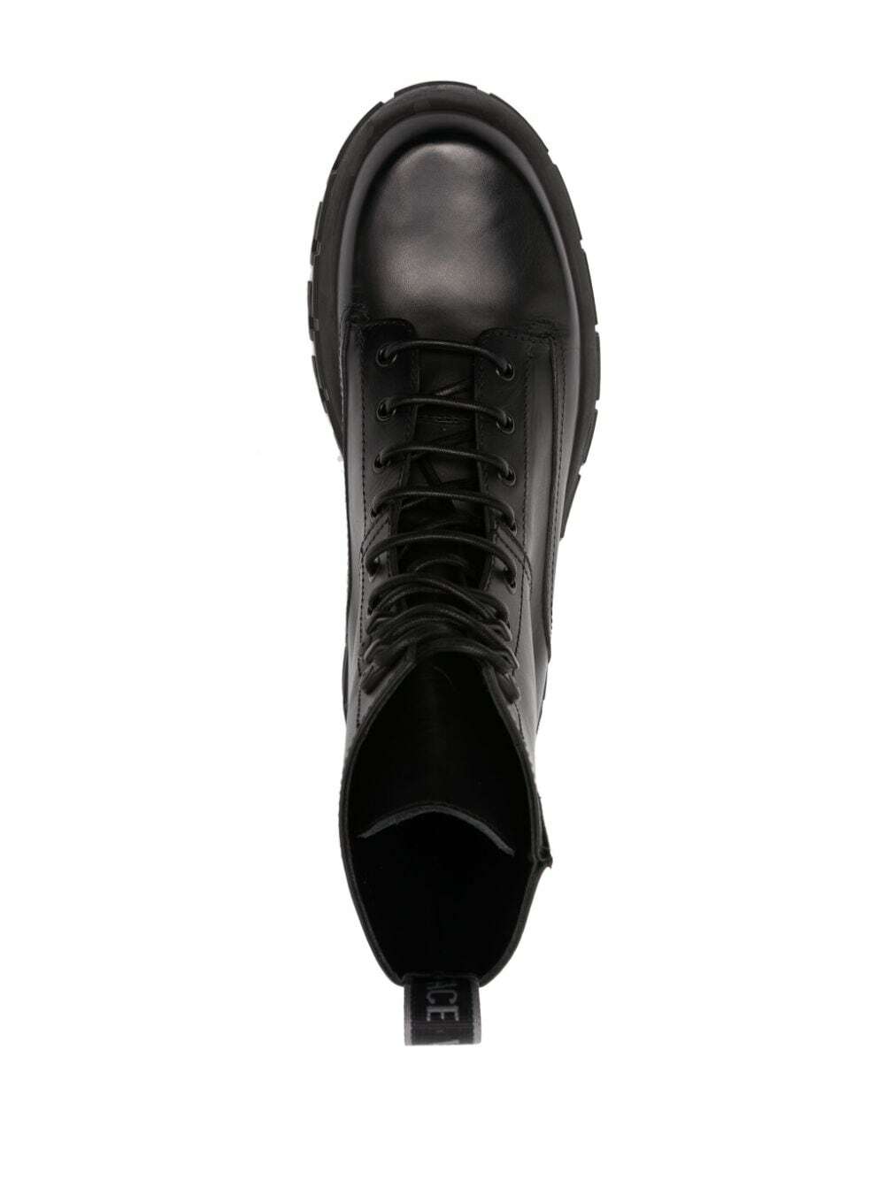 VERSACE - Leather Lace-up Ankle Boots Versace