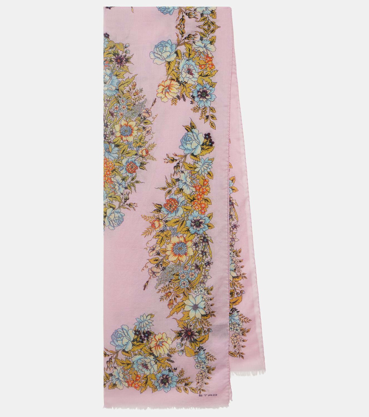 Etro Floral cashmere, silk and wool scarf Etro