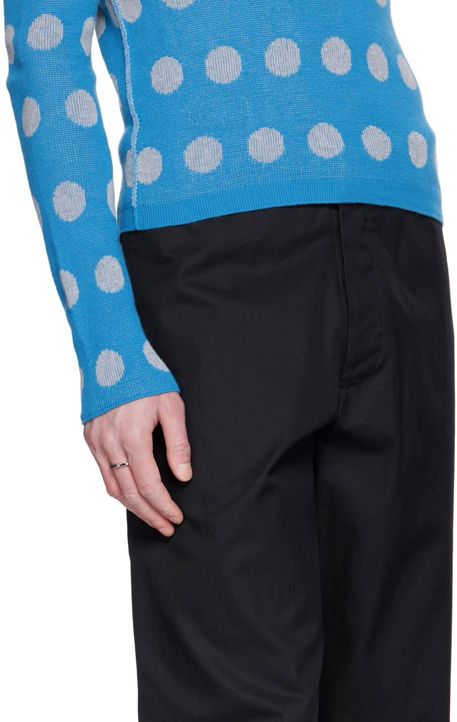 MM6 Maison Margiela Silver Minimal Cut Ring MM6 Maison Margiela