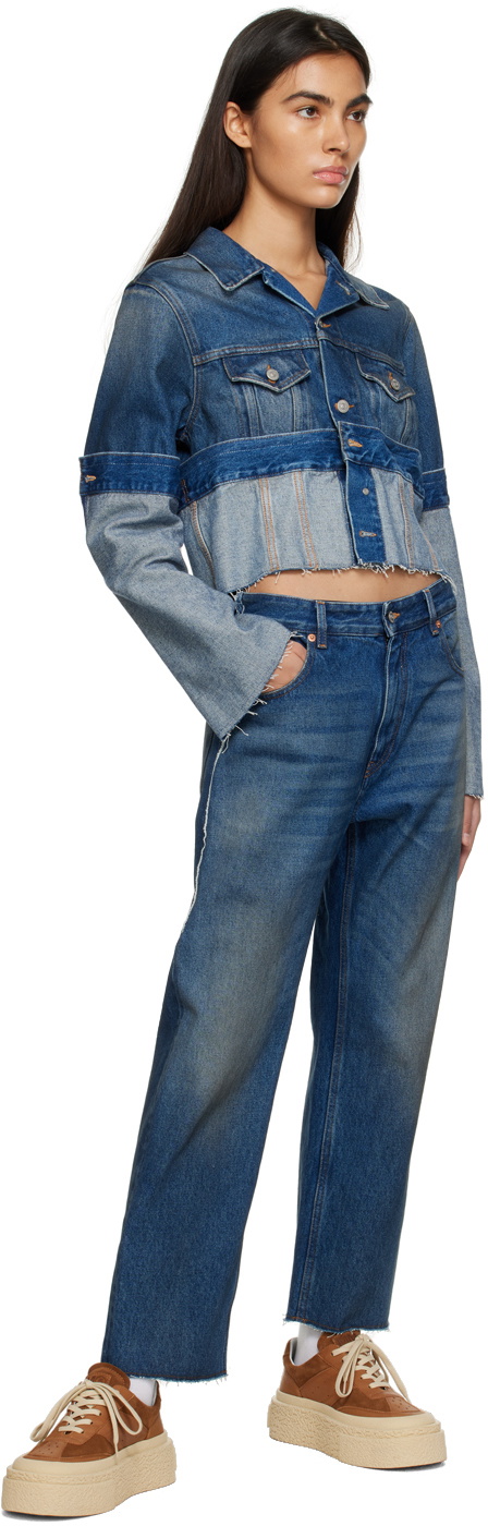 MM6 Maison Margiela Blue Distressed Jeans MM6 Maison Margiela