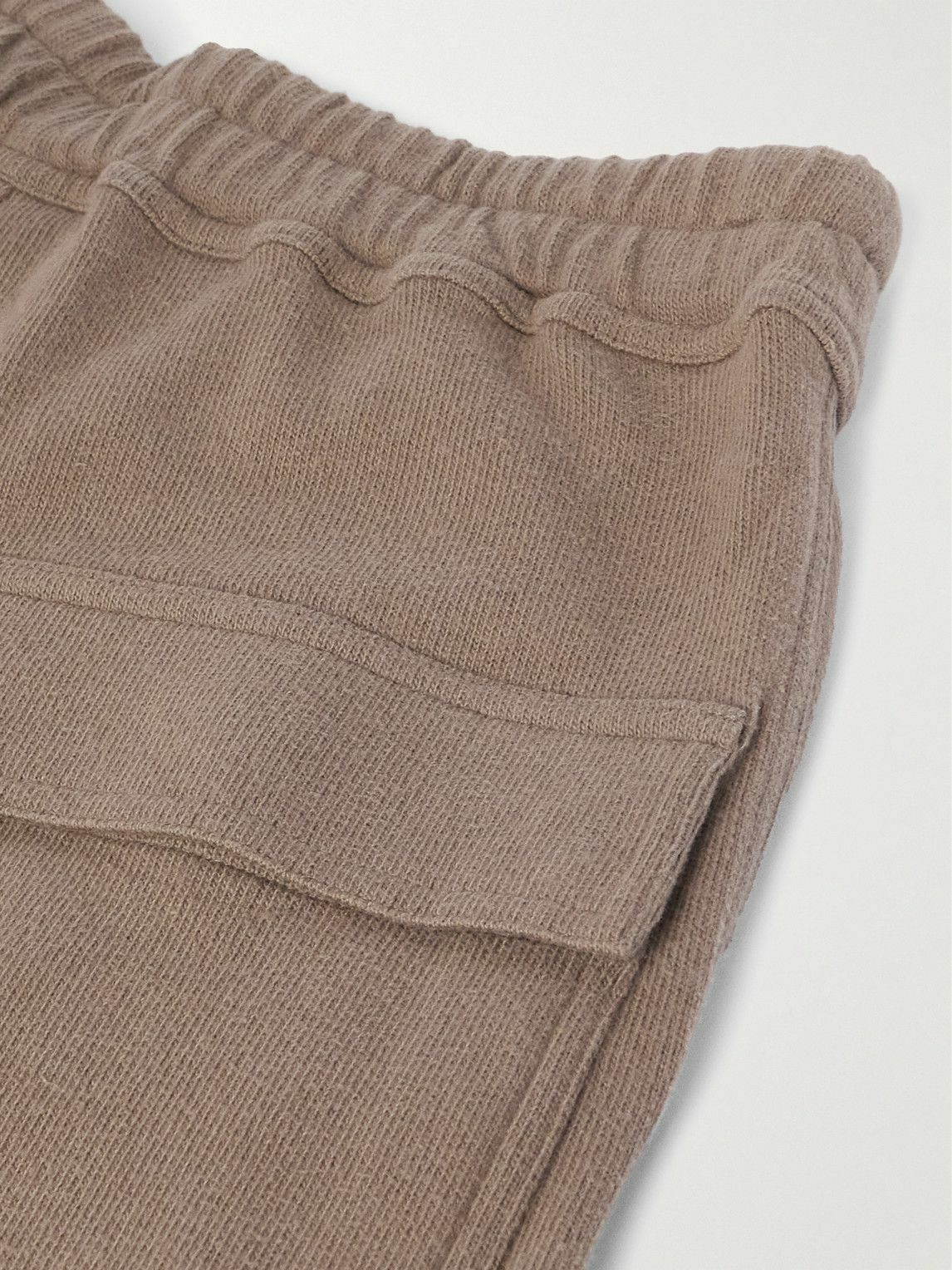 Rick Owens - Moncler Bela Wide-Leg Logo-Appliquéd Brushed Cotton-Jersey ...