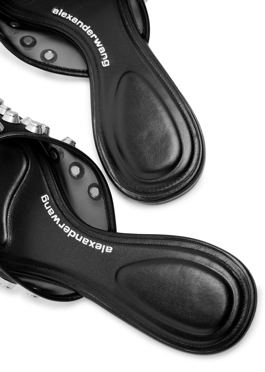 Alexander Wang Rhodes Stud-embellished Mesh Ballet Flats Black ...