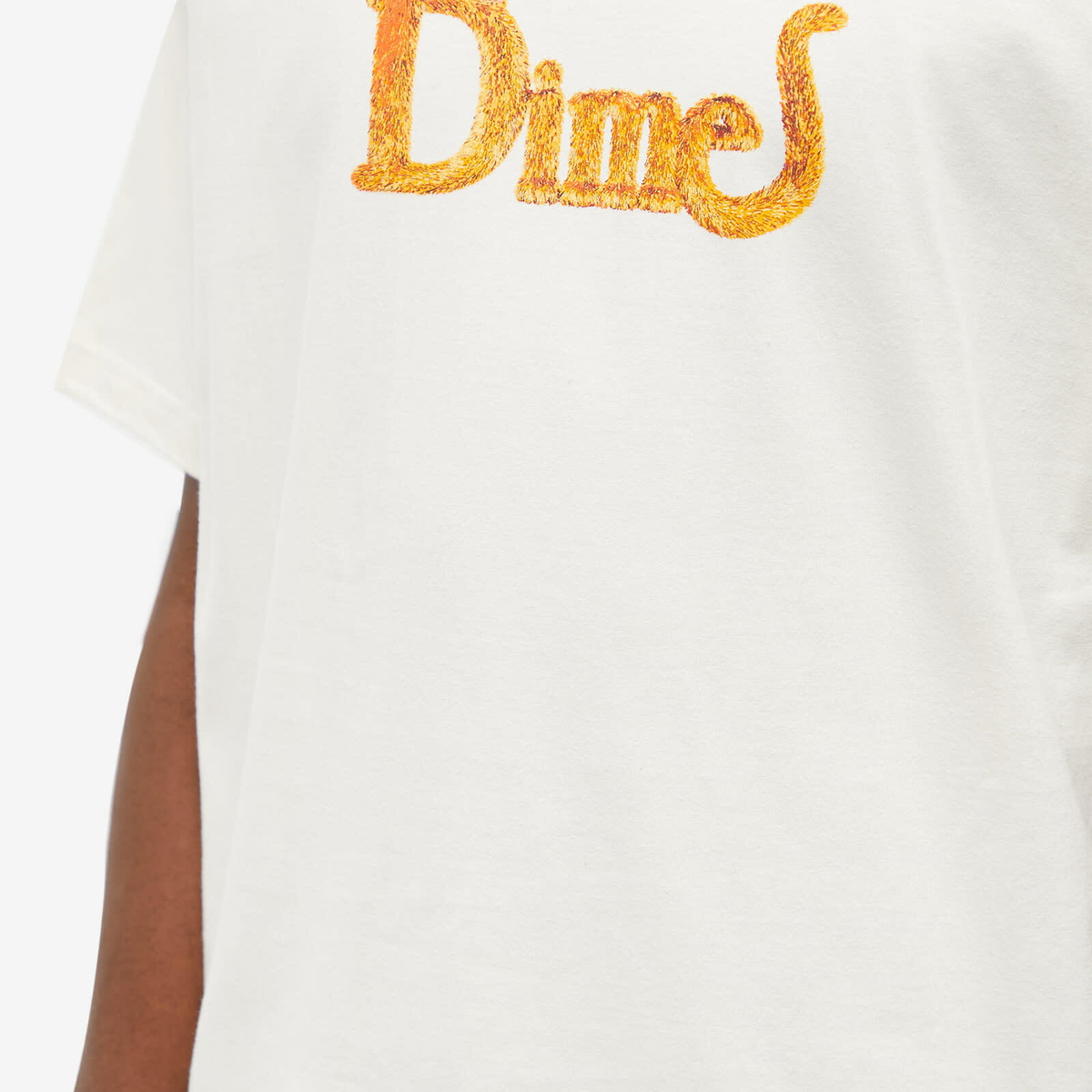 Dime Men's Classic Cat Logo T-Shirt in Rice Dime