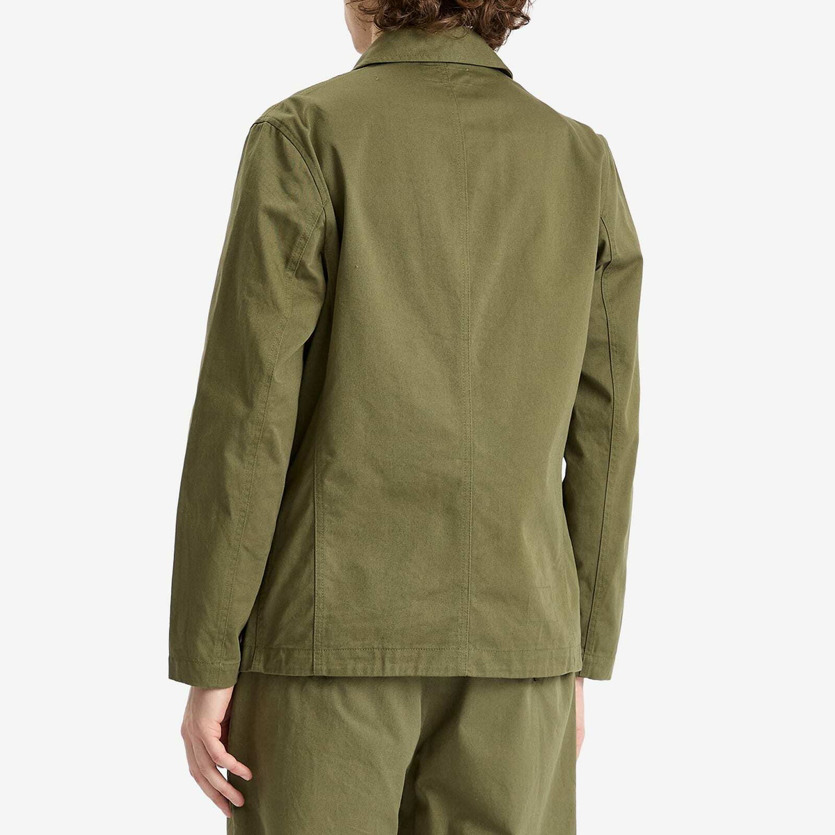 Universal Works Men's Bakers Jacket in Light Olive Universal Works
