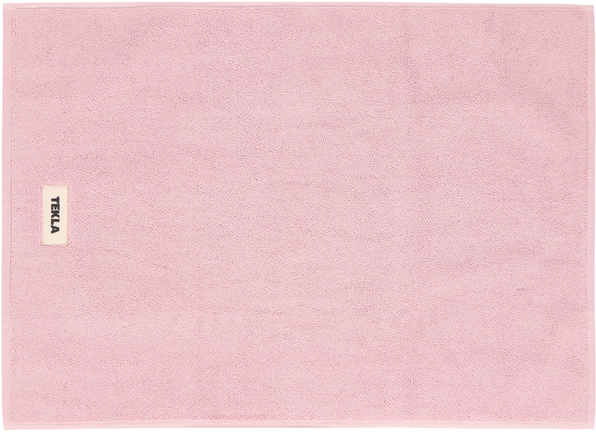 Tekla Pink Terry Bath Mat Tekla Fabrics