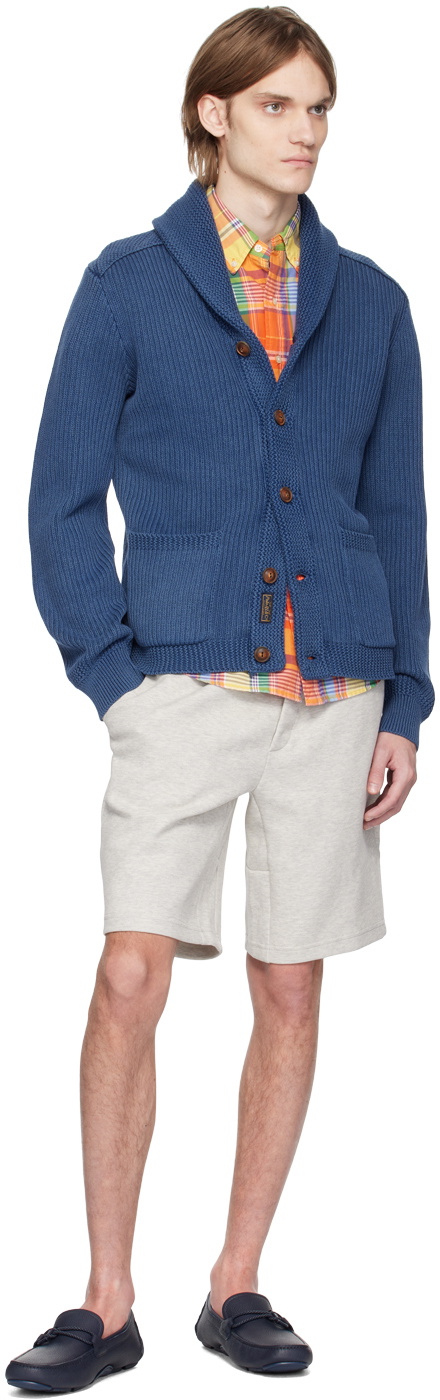 Polo Ralph Lauren Blue Shawl Collar Cardigan Polo Ralph Lauren