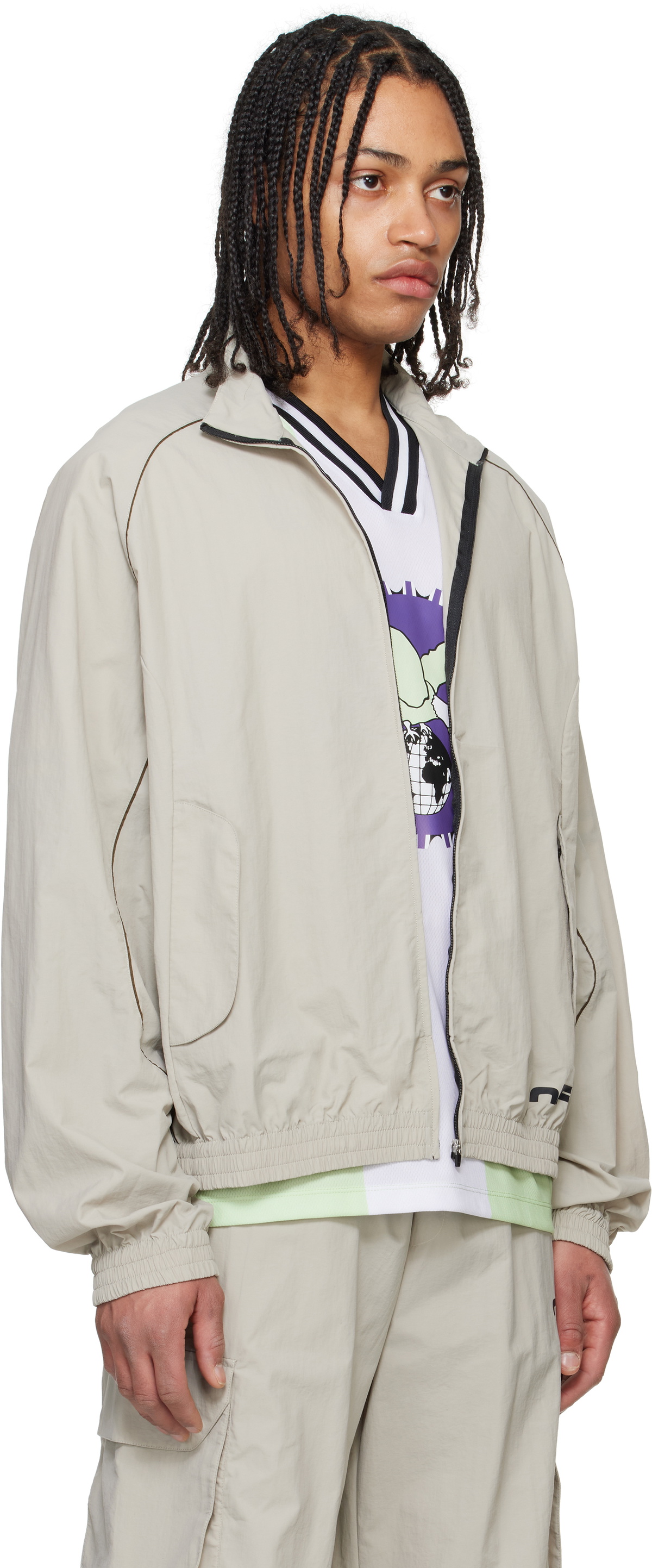 Off-White Gray Off Split Track Jacket Off-White